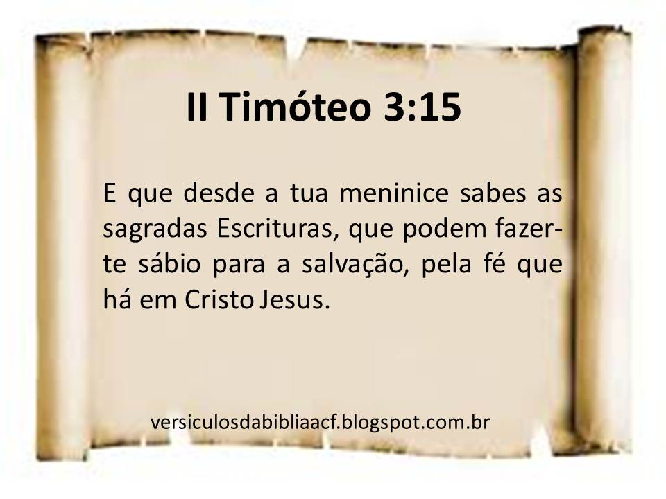 Versículos da Bíblia ACF : II Timóteo 3:15