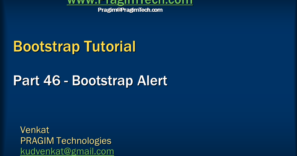 Sql server, .net and c# video tutorial: Bootstrap alert