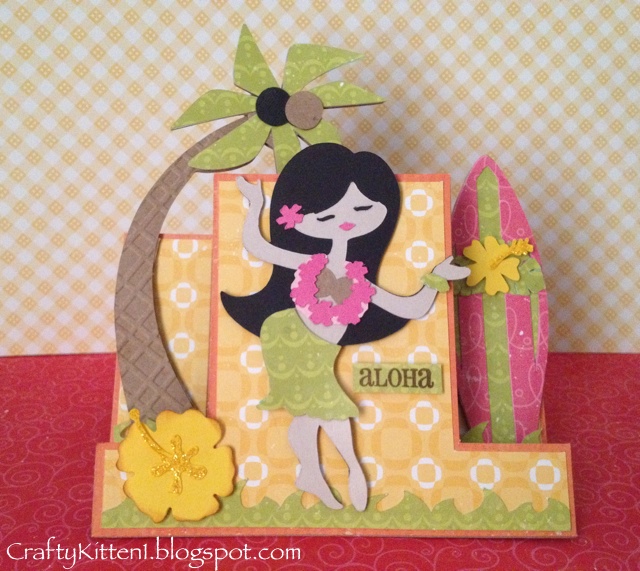 The Crafty Kitten: Aloha Cutie Card
