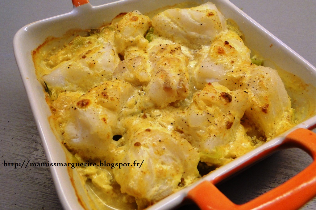 Ma Miss Marguerite: Cassolette de poisson et poireaux au curry