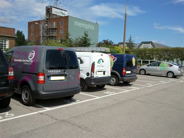 The Green I Signs Blog: Alexhander MacMurray VW caddy Van sign writing ...