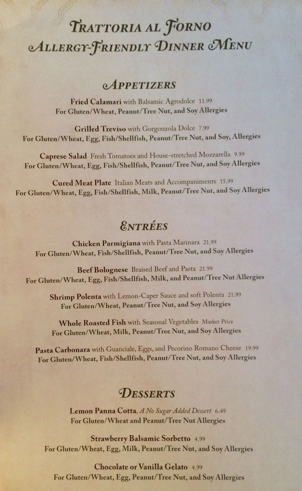 Alexis's Gluten Free Adventures: Disney's Allergy-Friendly Menus