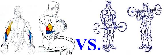 ¿Es mejor alzar pesas de pie o sentado?