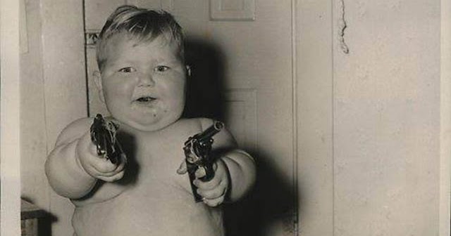 26 Vintage Snapshots of Children Posing with Their Guns ~ Vintage Everyday