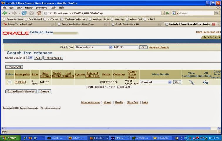 Oracle Applications: Oracle Install Base