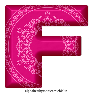 M. Michielin Alphabets: ALFABETO ROSA E ORNAMENTO, PINK ALPHABET AND ...