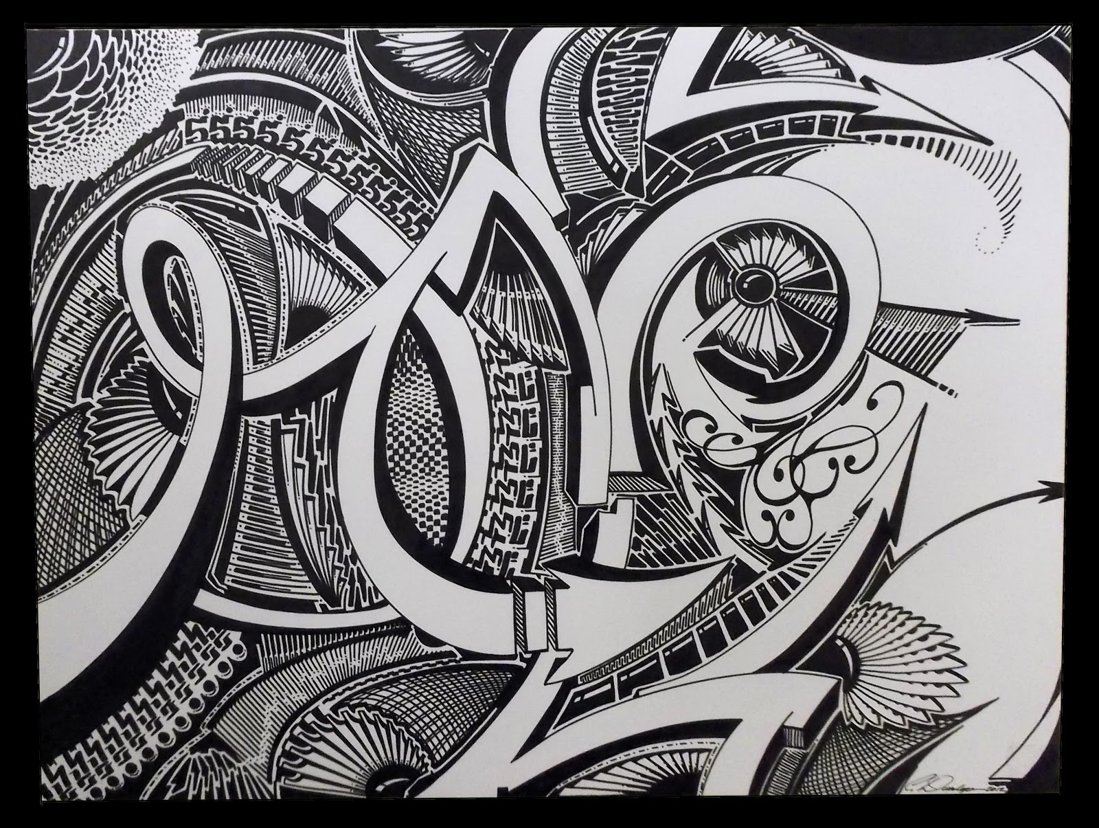Pinstripe Chris: NEW Sharpie Art Piece "Sharpie Labyrinth"