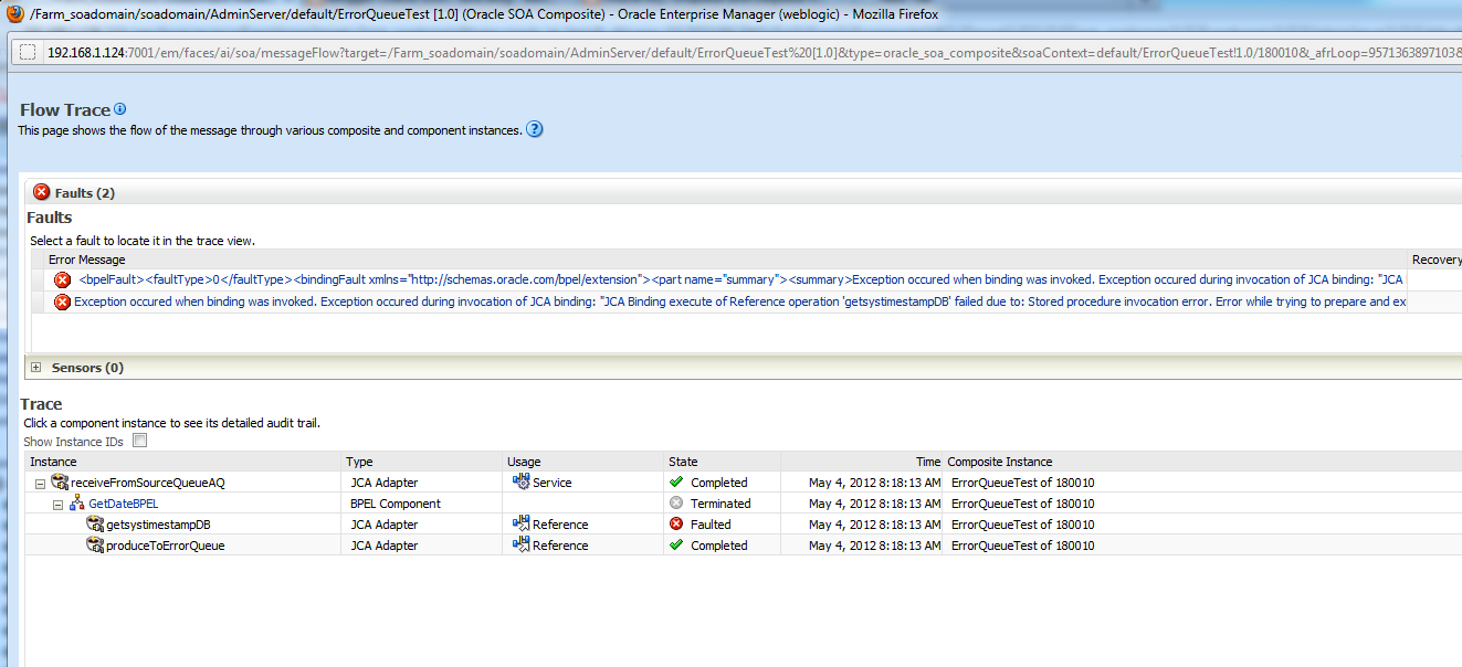 Oracle SOA / Java blog: Re-enqueueing faulted BPEL messages using Oracle AQ