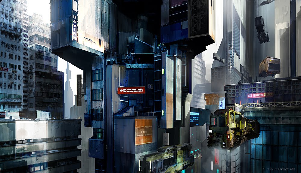 the art of simon robert: Futuristic Streets