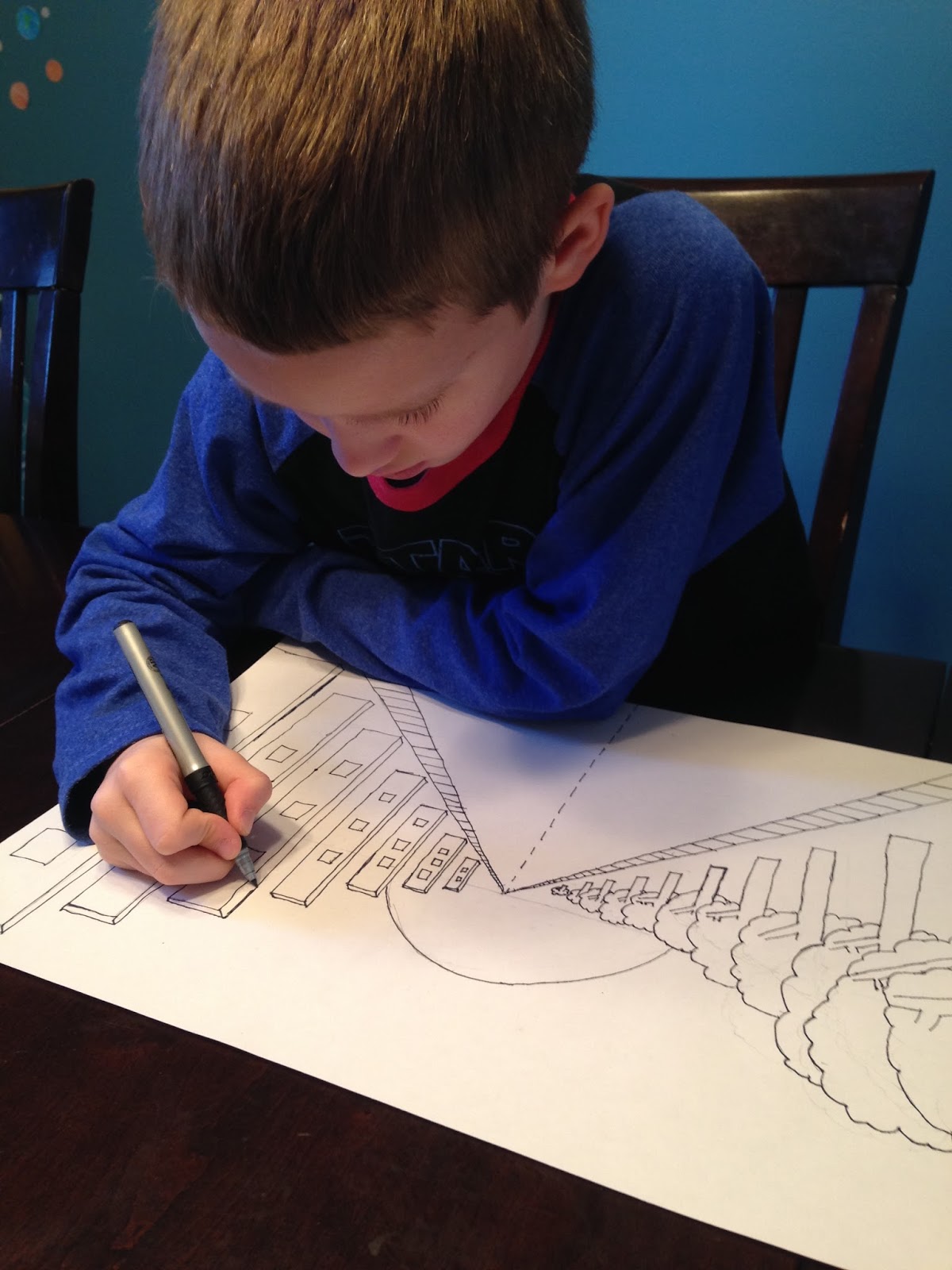 The Riley Bunch: One-point Perspective Paintings