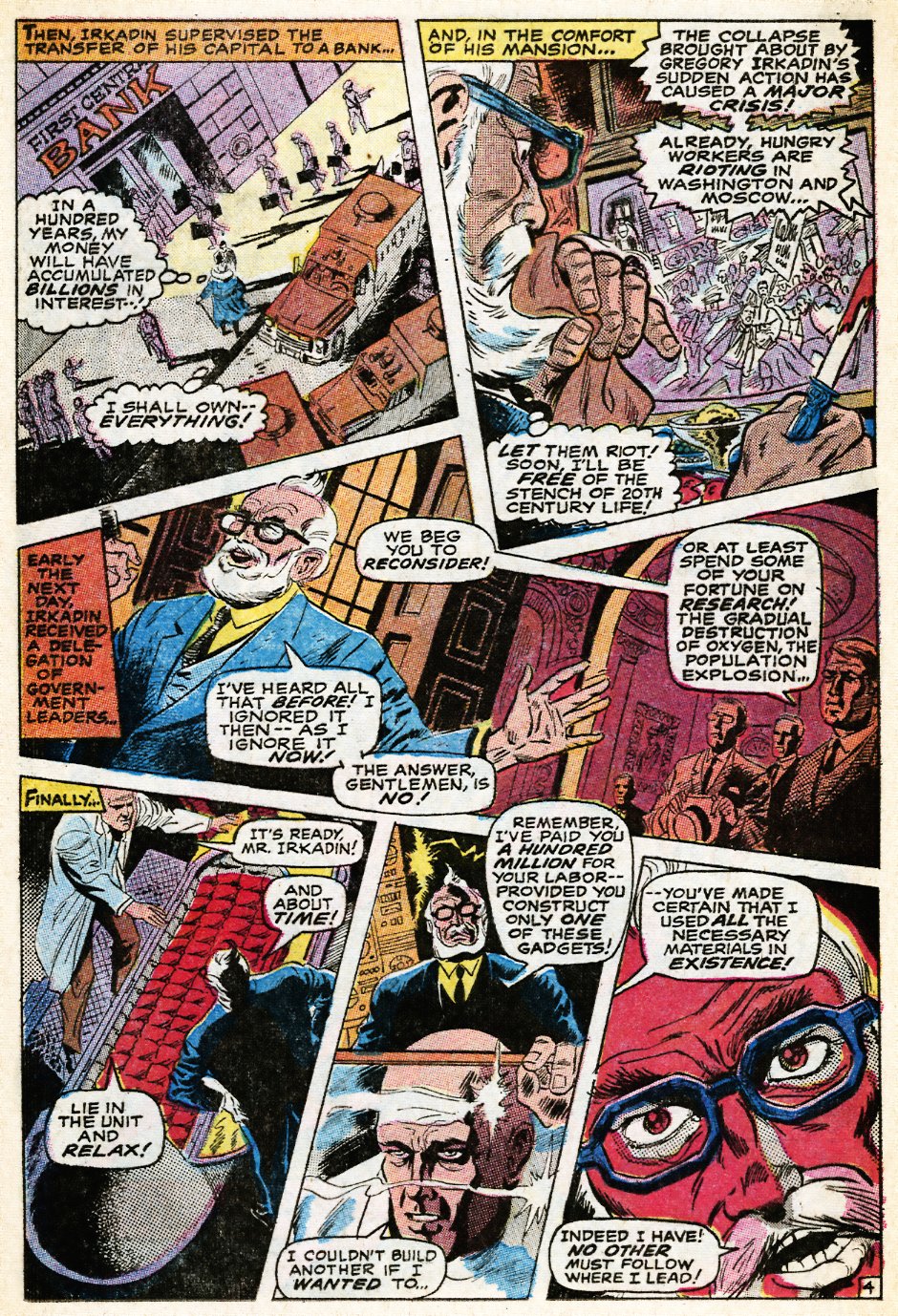 Four-Color Shadows: The Man Who Owned the World-Tom Sutton-1970