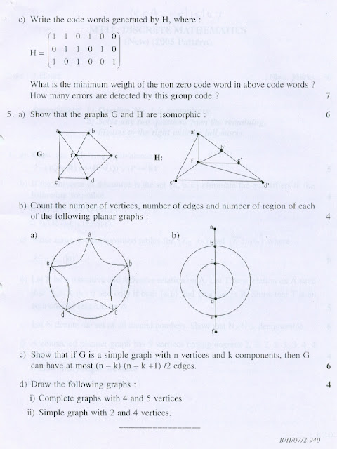 discrete mathematics question papers - Questions Papers Examples