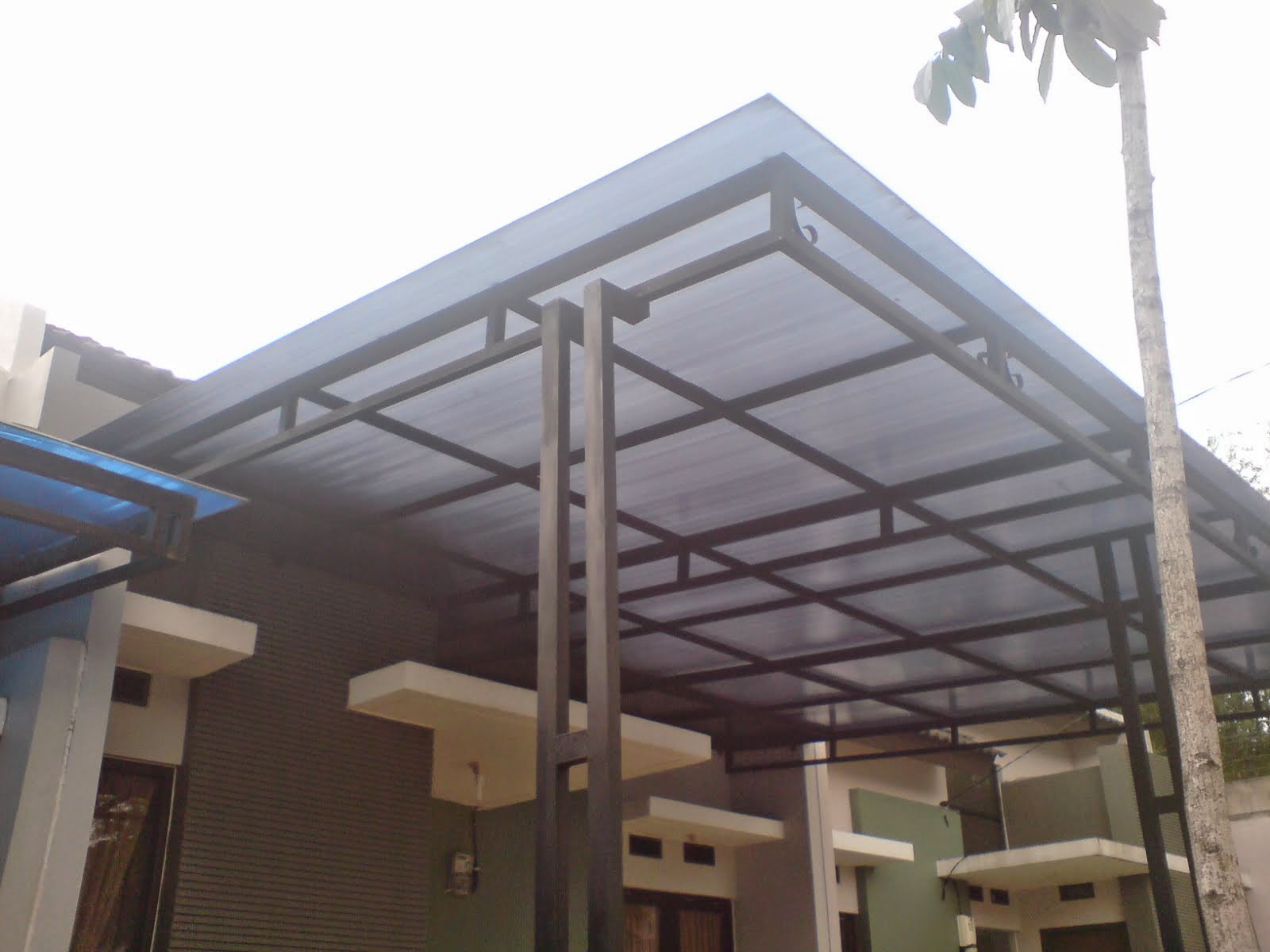 atap canopy kaca:kanopi polycarbonate