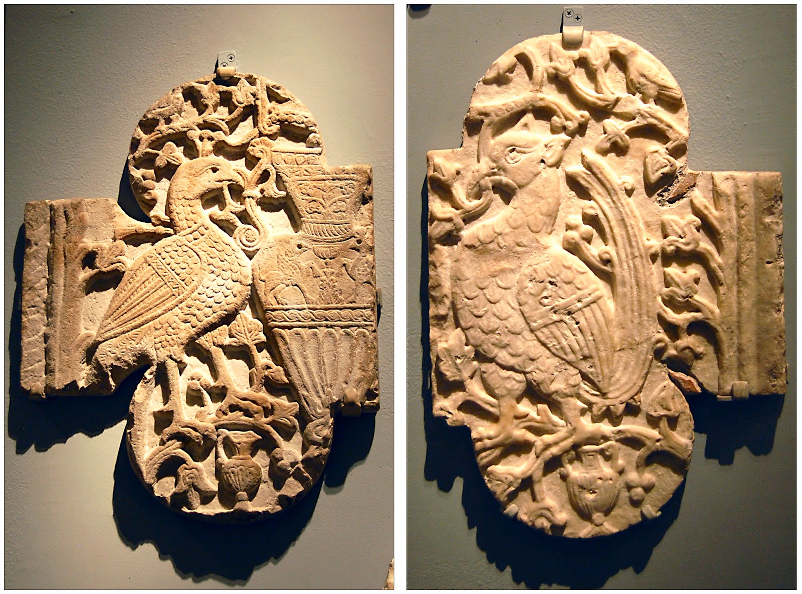 Il Regno: Two Marble Reliefs With Birds From Salerno at the ...