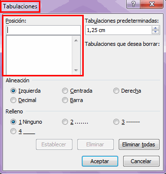 Portafolio de Informatica: Word- Tabuladores
