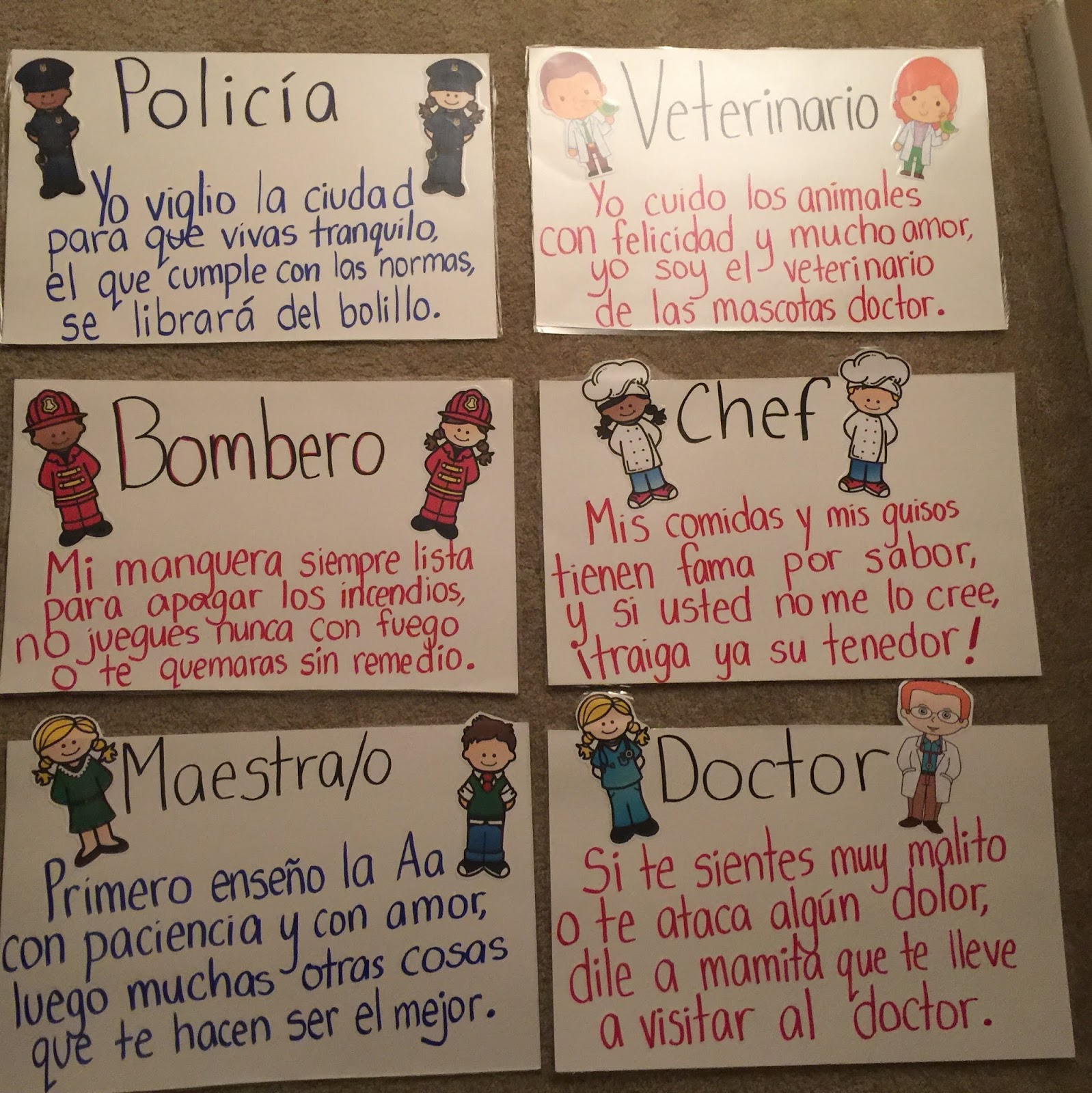 Learning Bilingually: Community Helpers Unit in Spanish