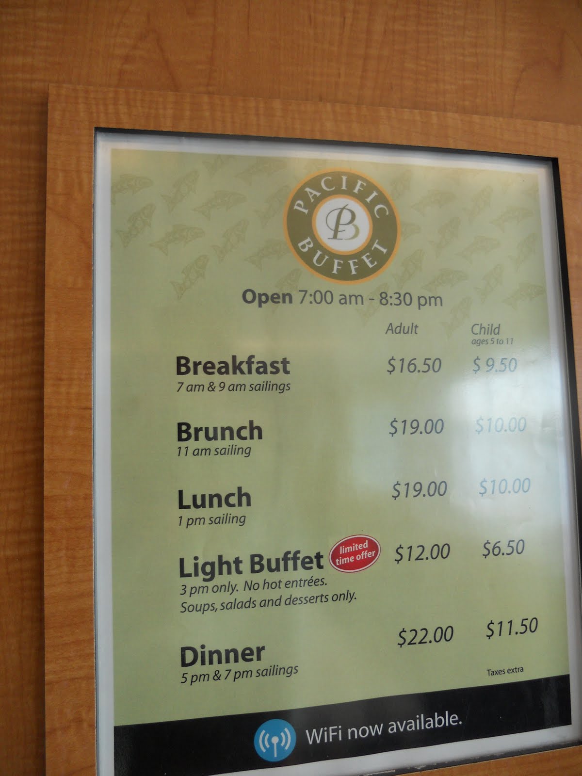 Oishizo!: Pacific Buffet - BC Ferry