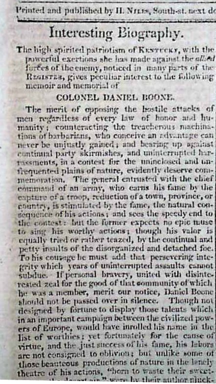 Daniel Boone: Autobiography