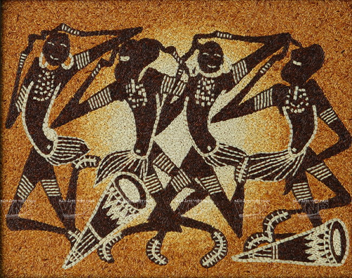 rice grain mosaic paintings ~ origami instructions art and craft ideas