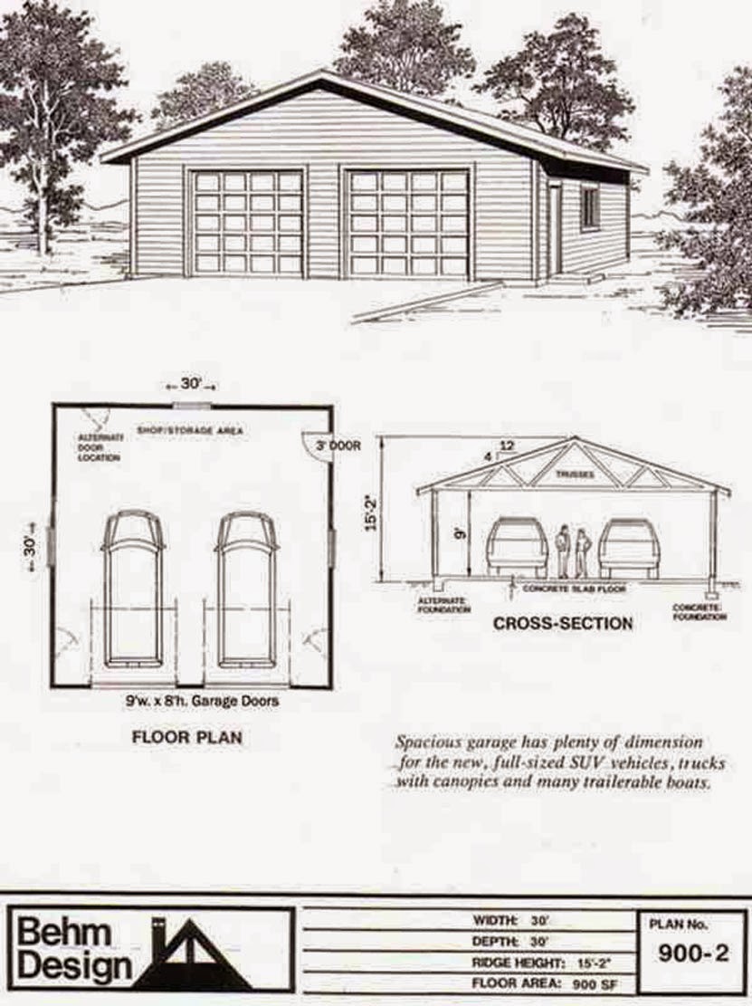 Garage Plans Blog - Behm Design - Garage Plan Examples: Garage Plan 900 ...