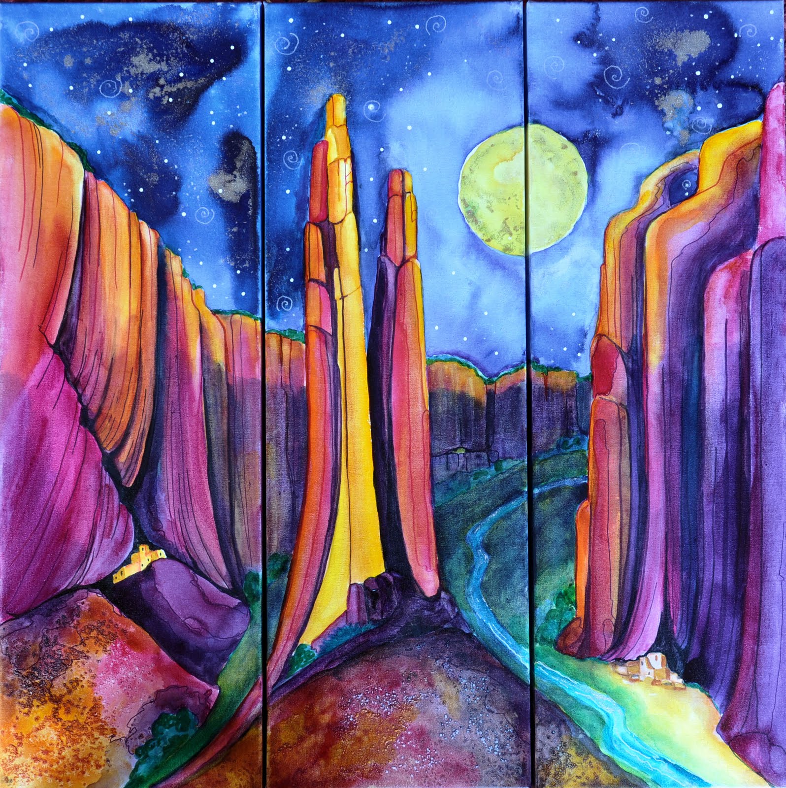 Creative Journey: Spider Rock Triptych