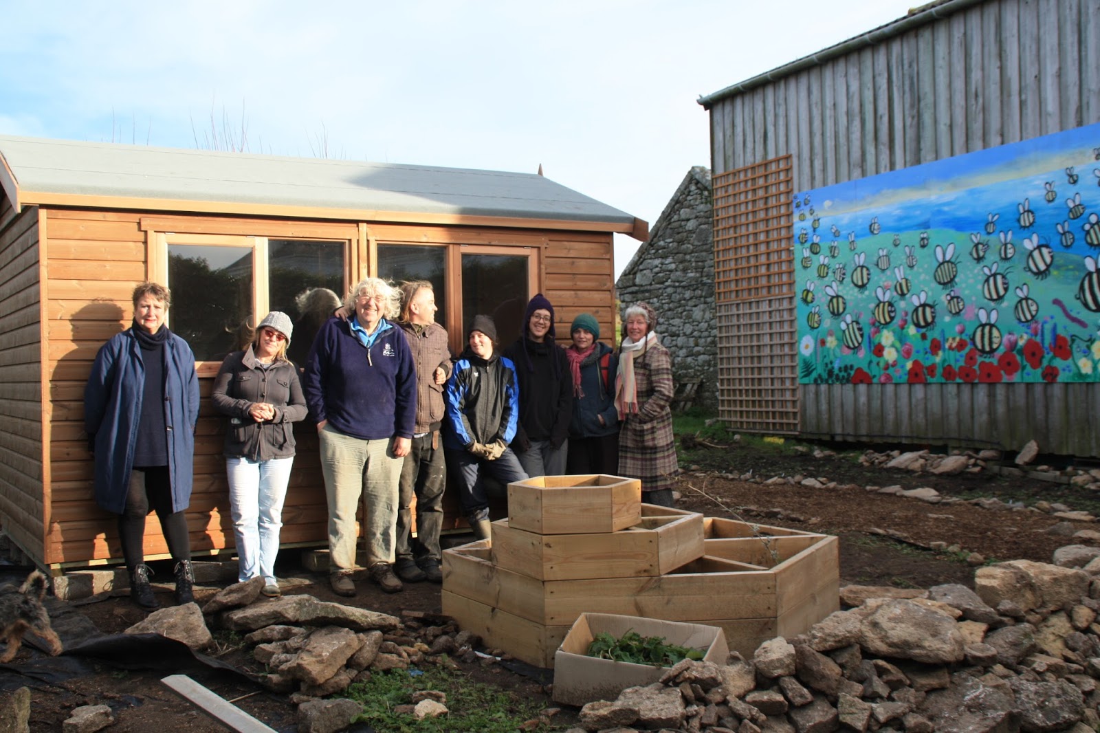 Bosavern Community Farm: Bee education shed arrives