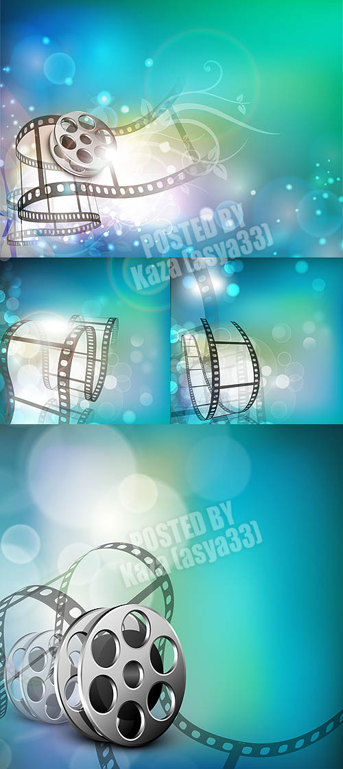 Recursos Photoshop Llanpac: Coleccion de fondos de cine en vectores ...