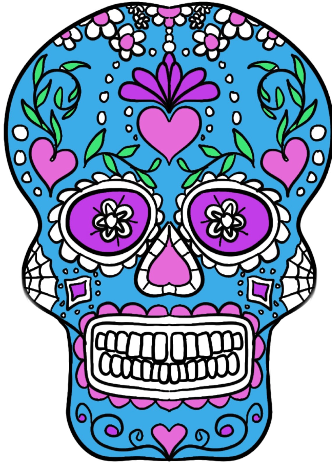 Art Sub Lessons: Art Sub Plan - STEAM/STEM - Symmetrical Sugar Skull