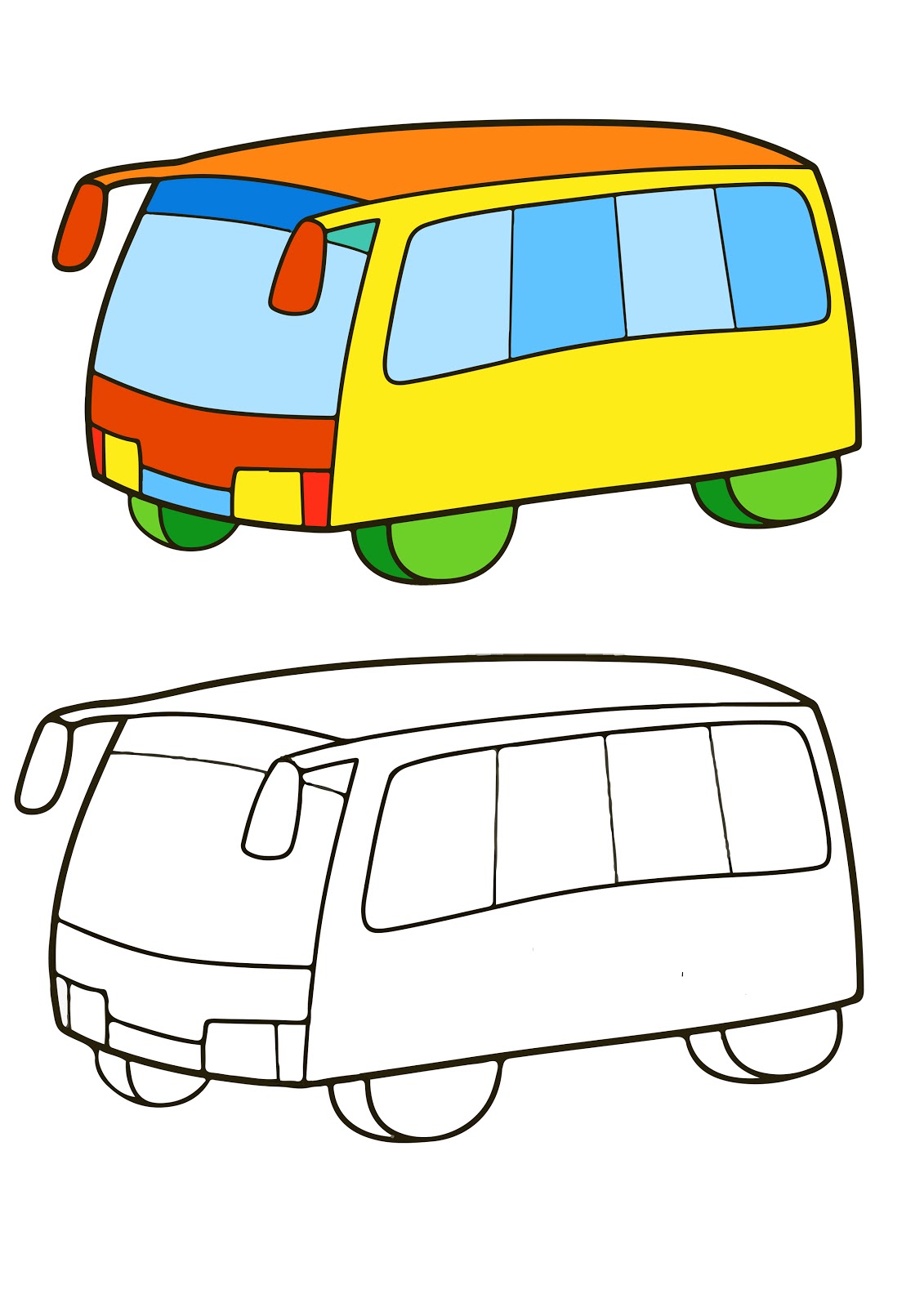 رسومات تلوين وسائل النقل