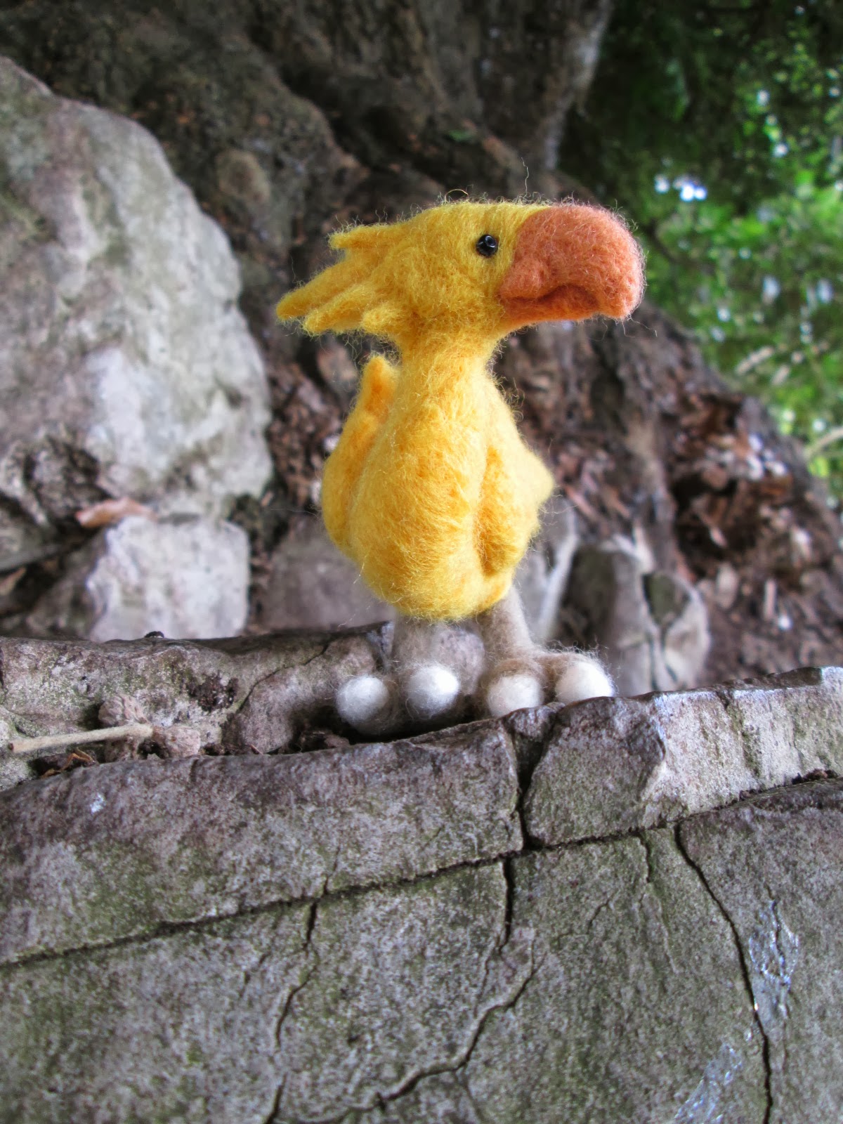 Sara Dunkerton Illustration and Animation: Needle Felted Chocobo!