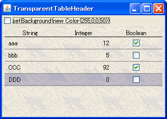 Java Swing Tips: Transparent JTableHeader