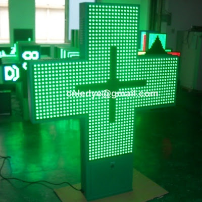 PetroLed: Outdoor pharmacy green cross led display 120x120cm High ...