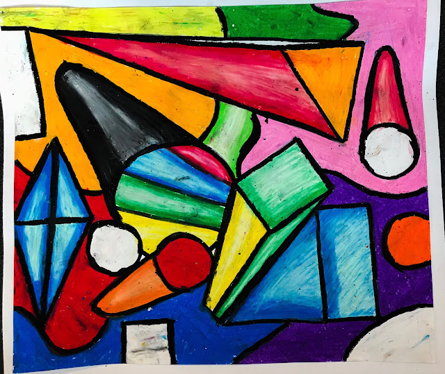 Paintbrush Rocket: 5th Grade - One Point Perspective Abstracts inspired ...
