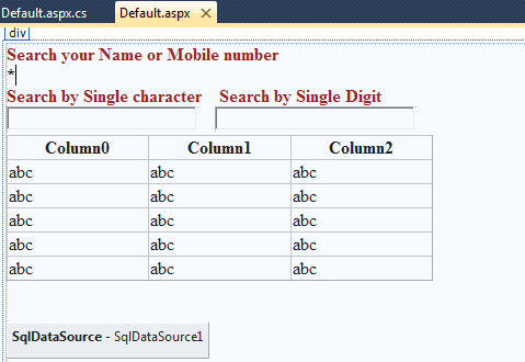 How to search related data from database in asp.net like Google | MY ...
