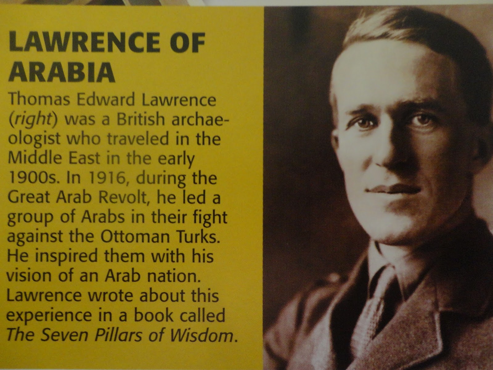 SUSTAINABLE LIVING INSTITUTE (SAVE): LAWRENCE OF ARABIA - CALIPHATE ...