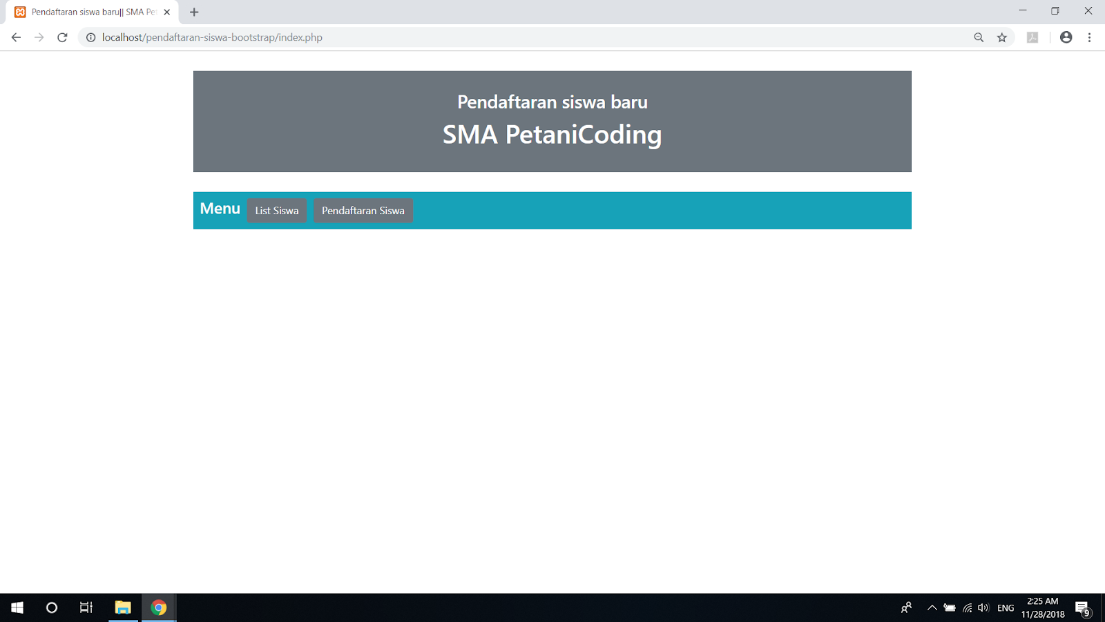Form Pendaftaran dengan Bootstrap Form Pendaftaran dengan Bootstrap