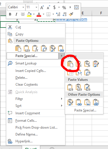 Paste Special (Microsoft Excel) Paste Special (Microsoft Excel)
