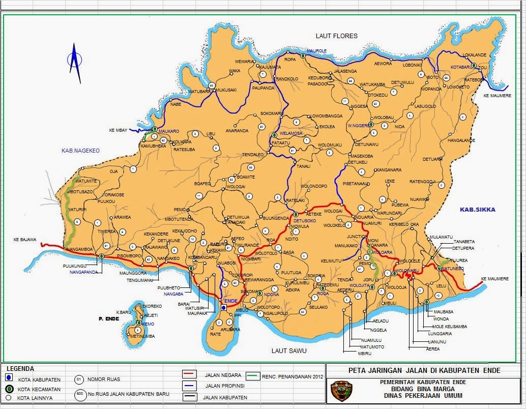 BIDANG BINA MARGA DPU ENDE: PETA JALAN