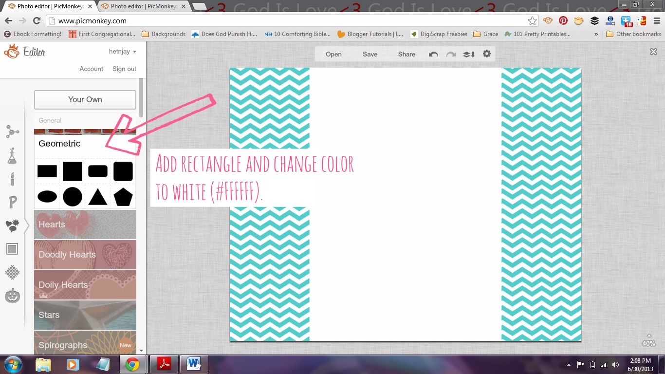 Parsimonious Swank: Creating A Blogger Background Using PicMonkey