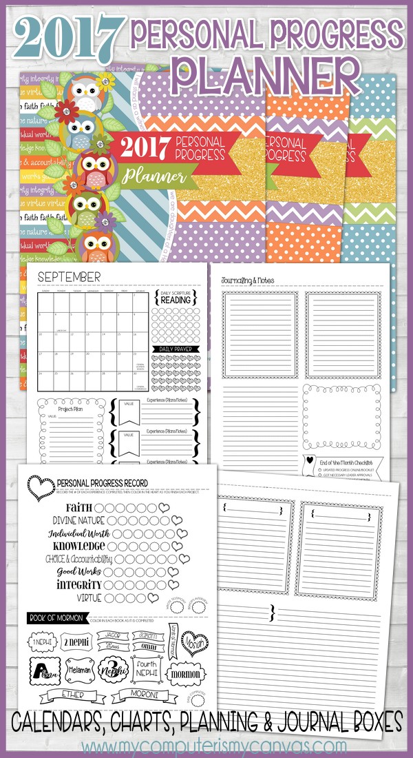 {NEW} 2017 YW Personal Progress Planner!! - My Computer is My Canvas