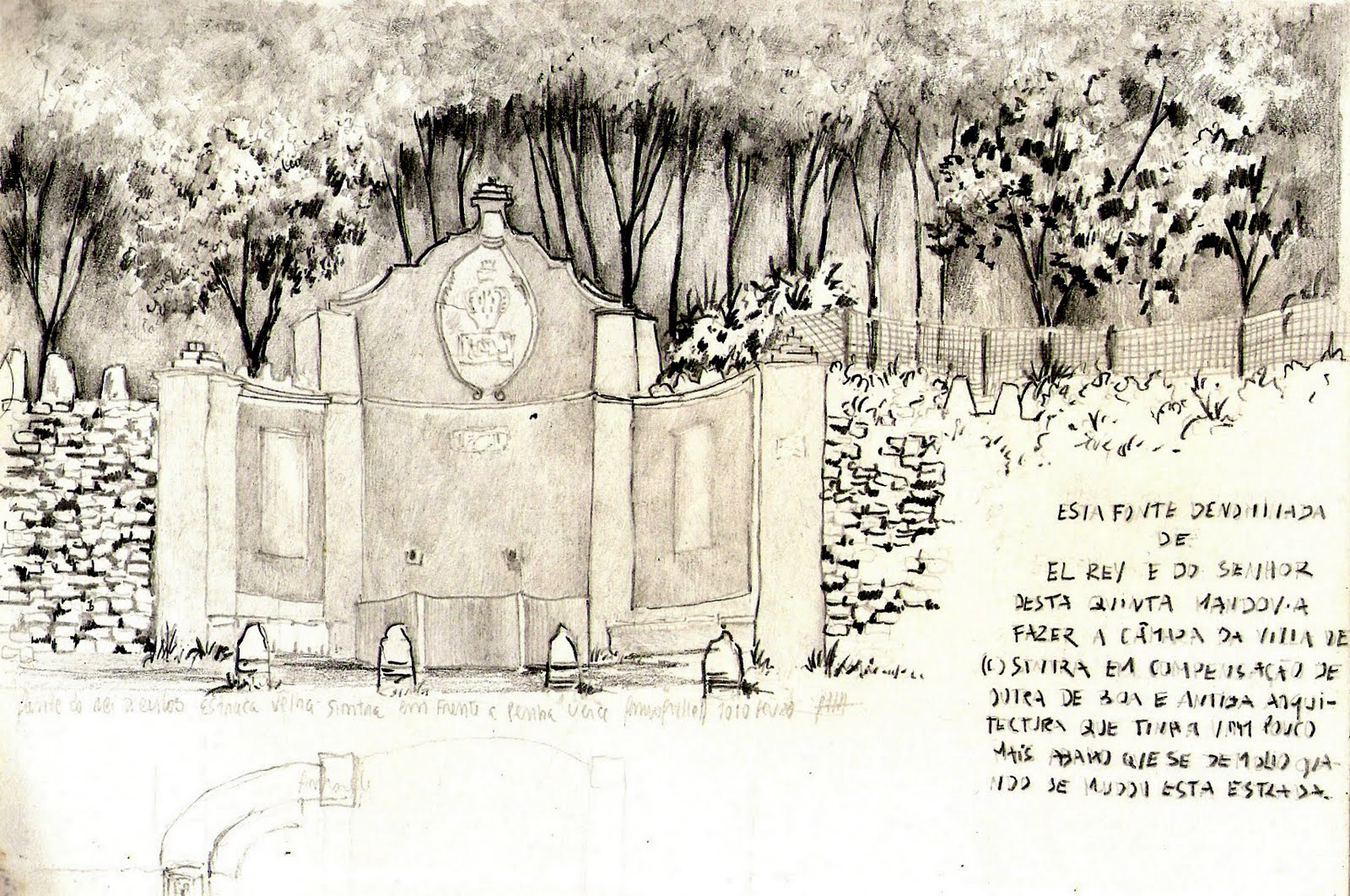 Desenho e Aguarela: Chafariz del Rey
