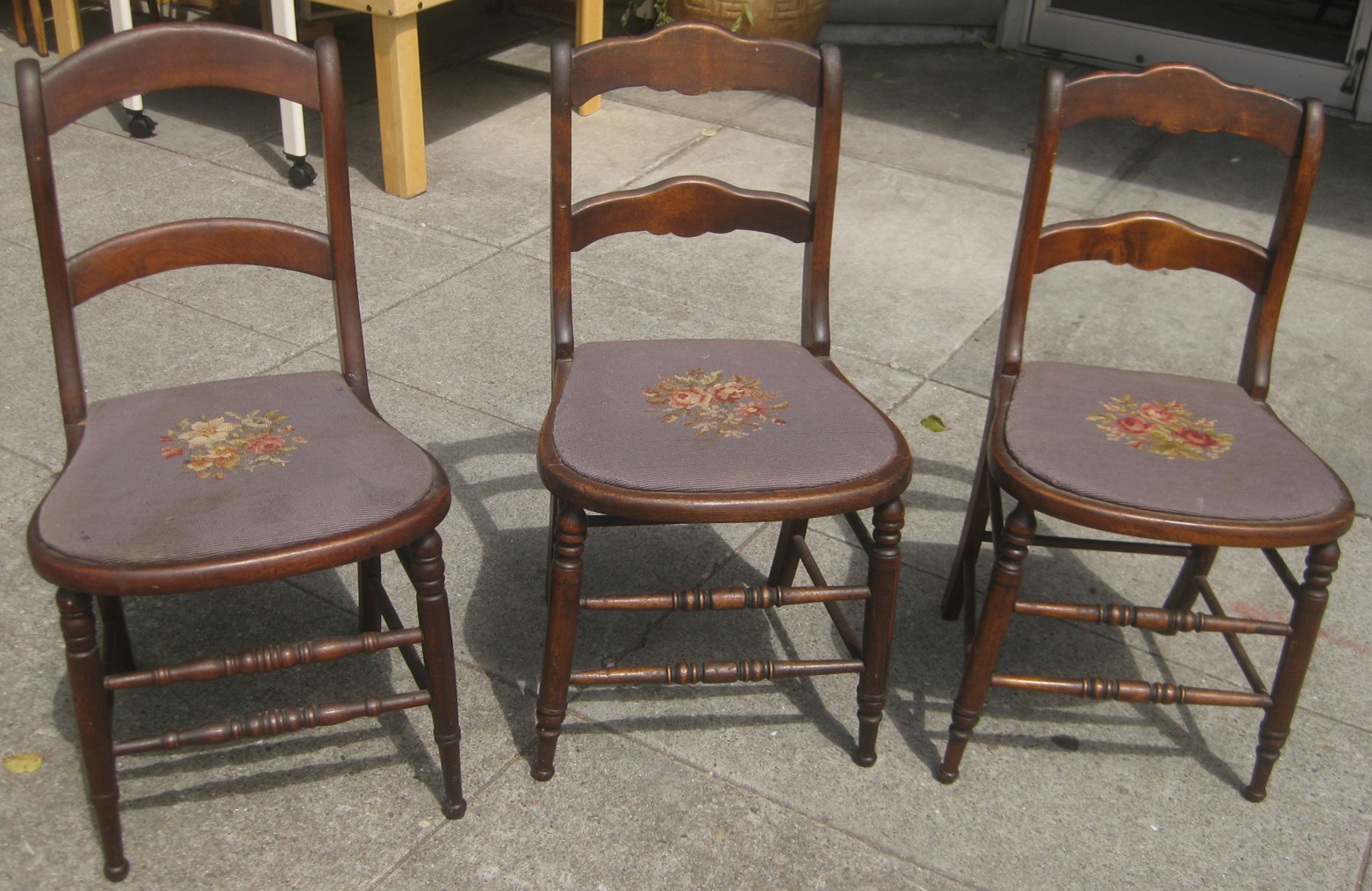 UHURU FURNITURE & COLLECTIBLES: SOLD - Three Antique Chairs - $90
