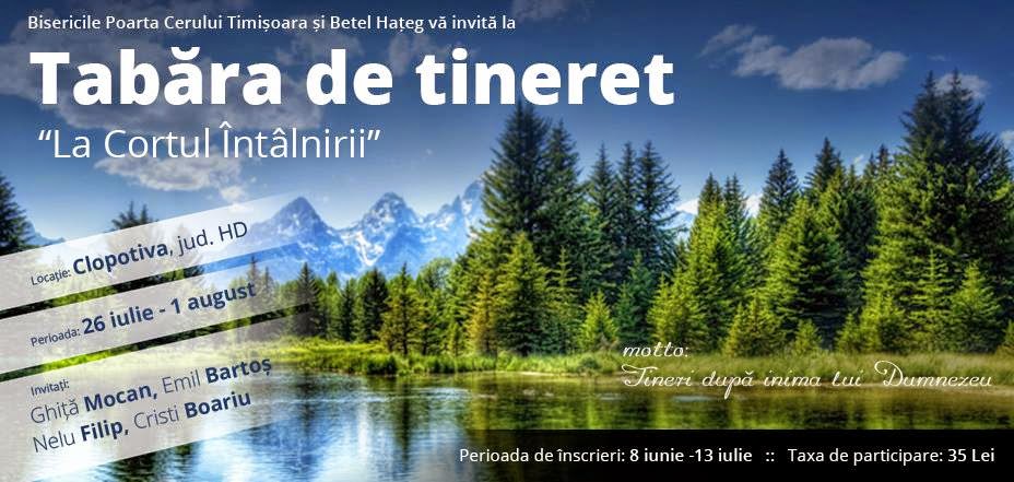 Tabăra de tineret "La Cortul Întâlnirii" 26 iulie - 01 august 2014 ...