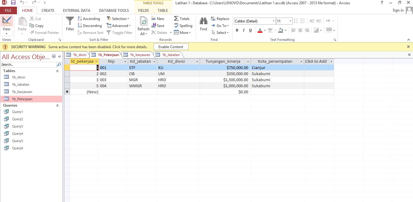 Ferriansyah Aminuddin: Belajar Query relasi dasar menggunakan database ...