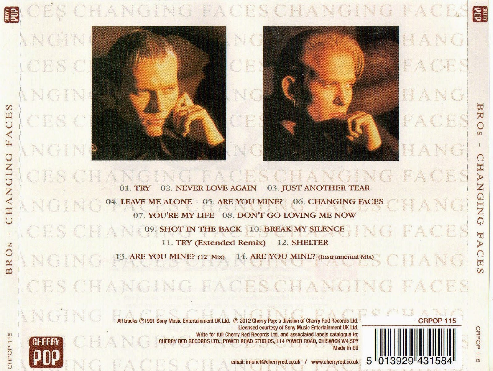 MUSICOLLECTION: BROS - Changing Faces (Deluxe Version) 1991 - 2012