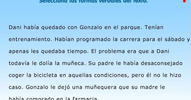 Somos únicos, somos 5ºB.: ¿Reconoces los verbos de este texto?