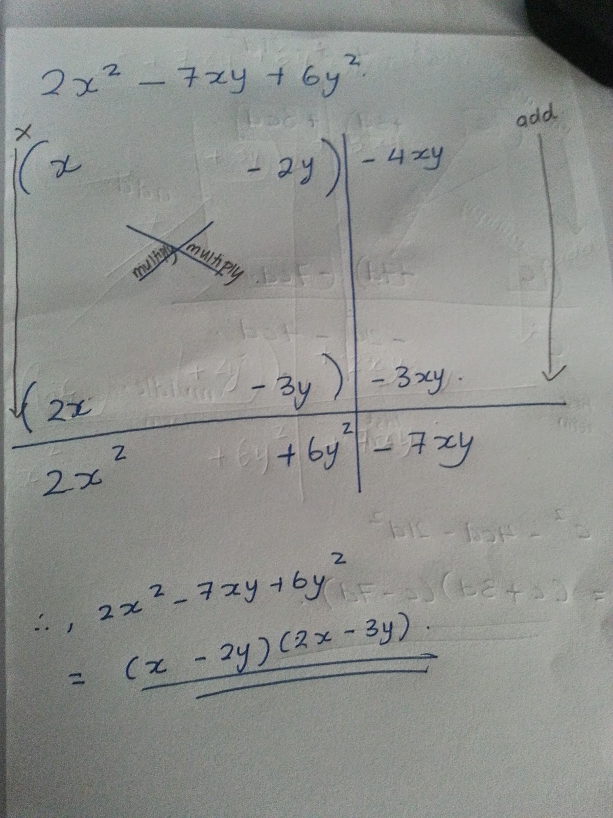 Math Performance Task 2014 (Expansion and Factorisation of Quadratic ...