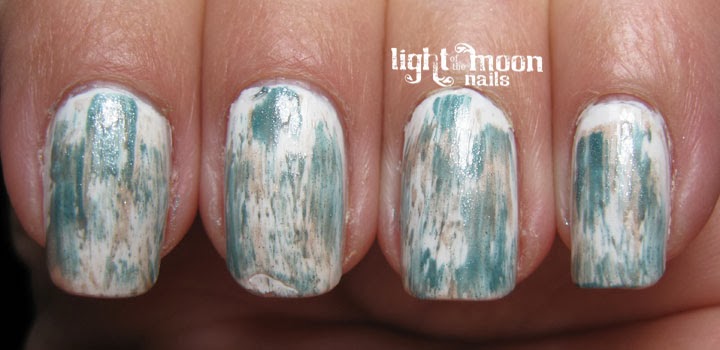 Light of the Moon Nails: Llama Nails Technique - Distressed Nails