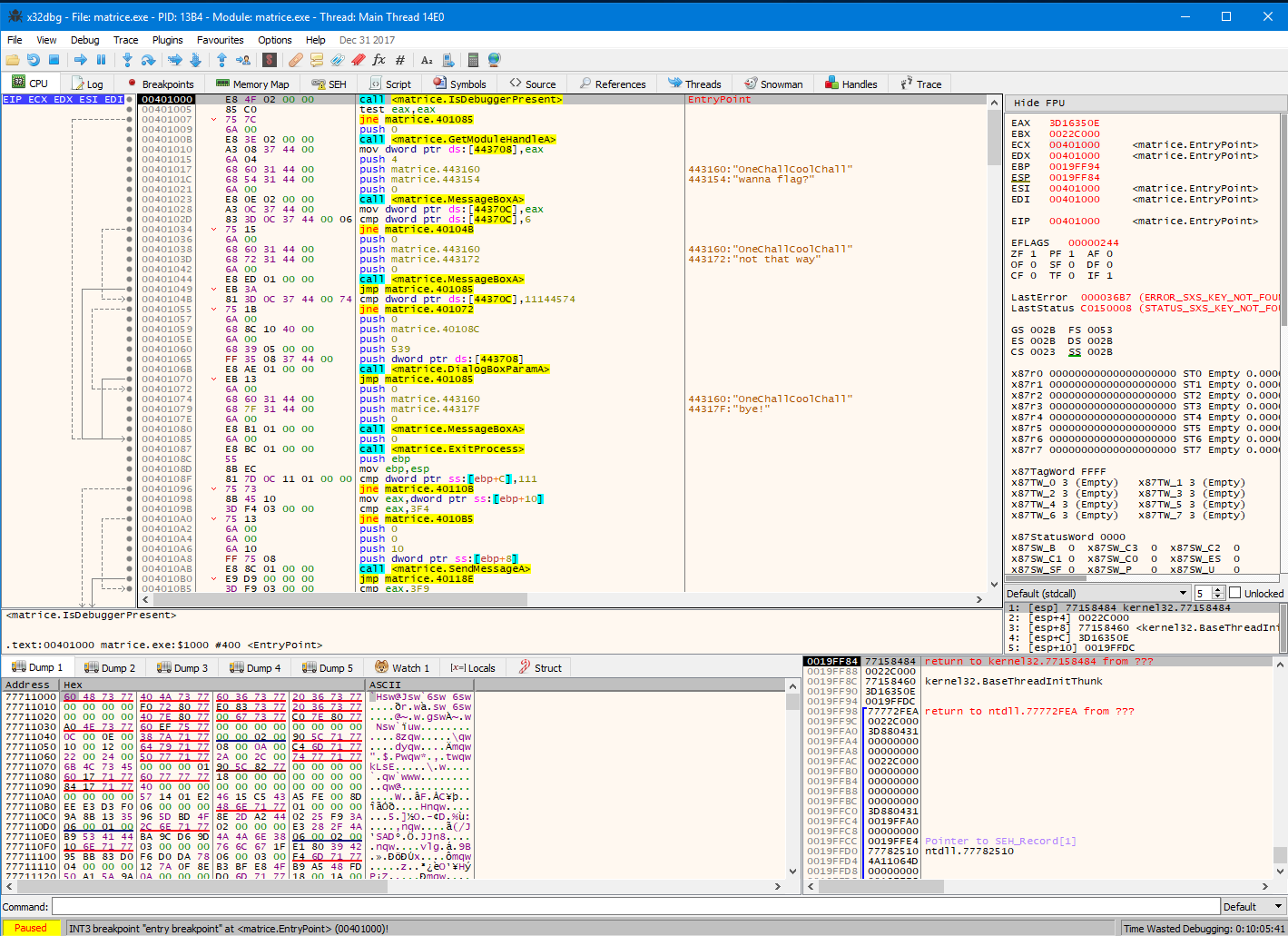 Reverse Engineering Matrice