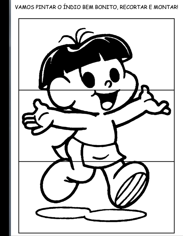 Baú da Web: Desenhos Dia do Índio com a Turma da Mônica para Colorir